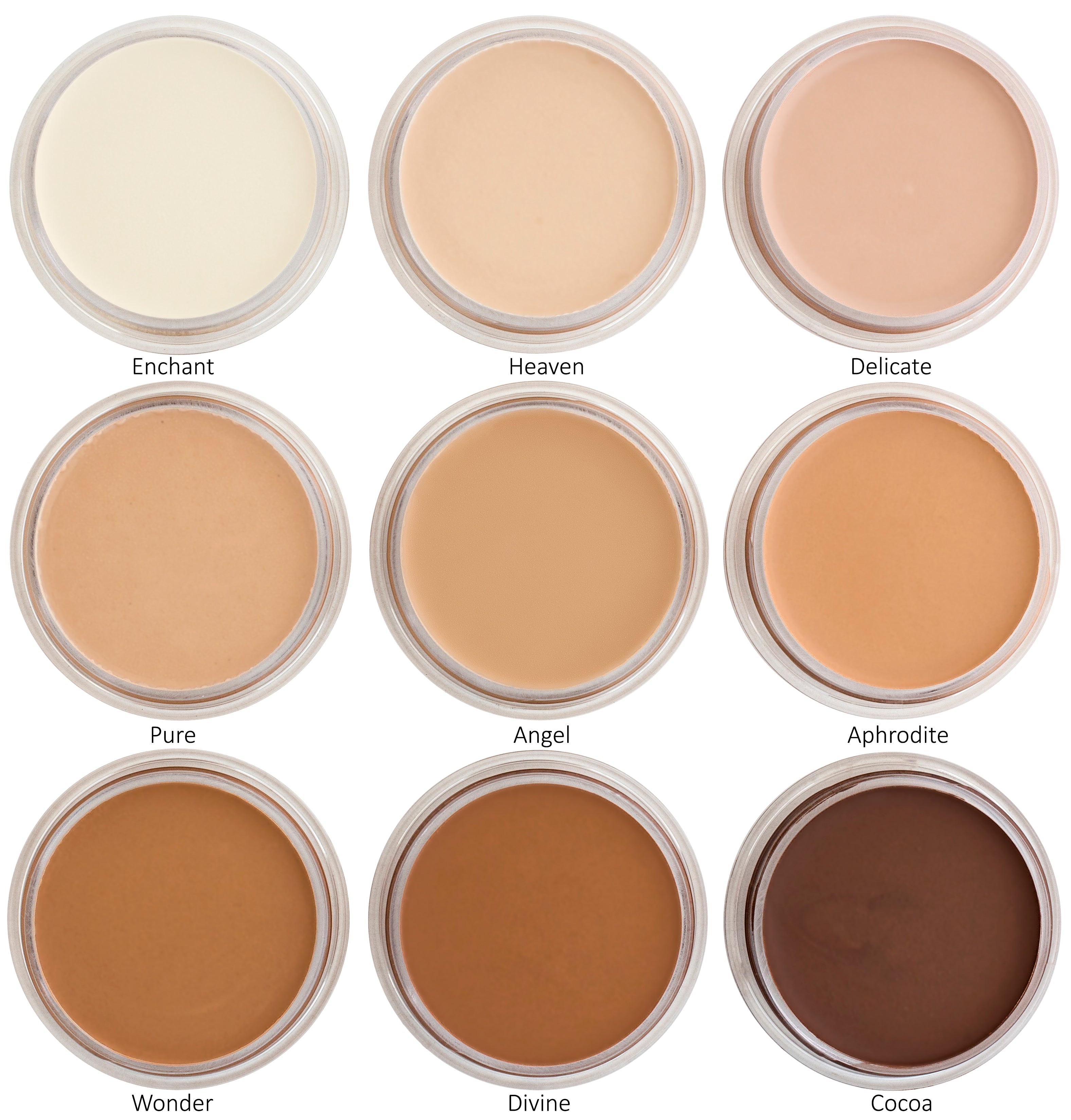 9 Shades Luxury Mineral Goddess Cream Foundation - Artist Set – I Am ...